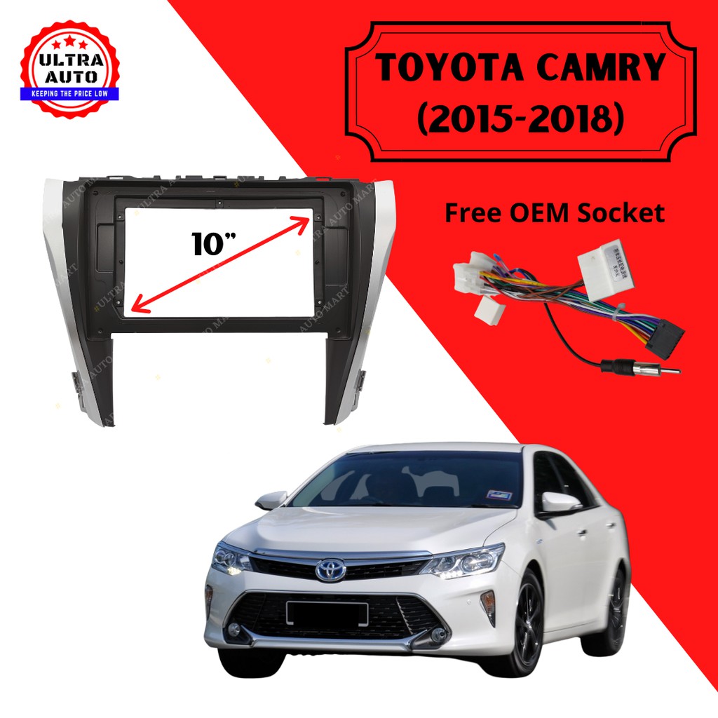 (Toyota Camry 2015 to 2018)(Low Spec) 10.1" Android Player Custom Case ...