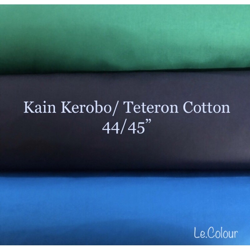 Kain Kerobo/ Kurabo Fabric Teteron Cotton Kerobo 44/45’/ baju sekolah ...