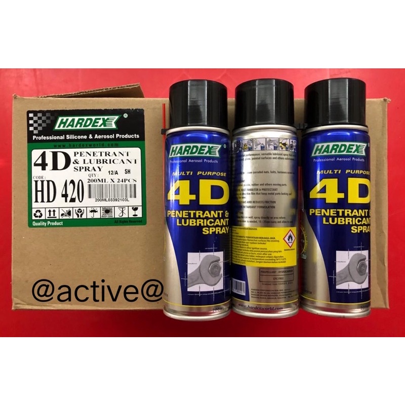 Hardex 4D Penetrant & Libricant Spray HD420 HD440 | Shopee Malaysia