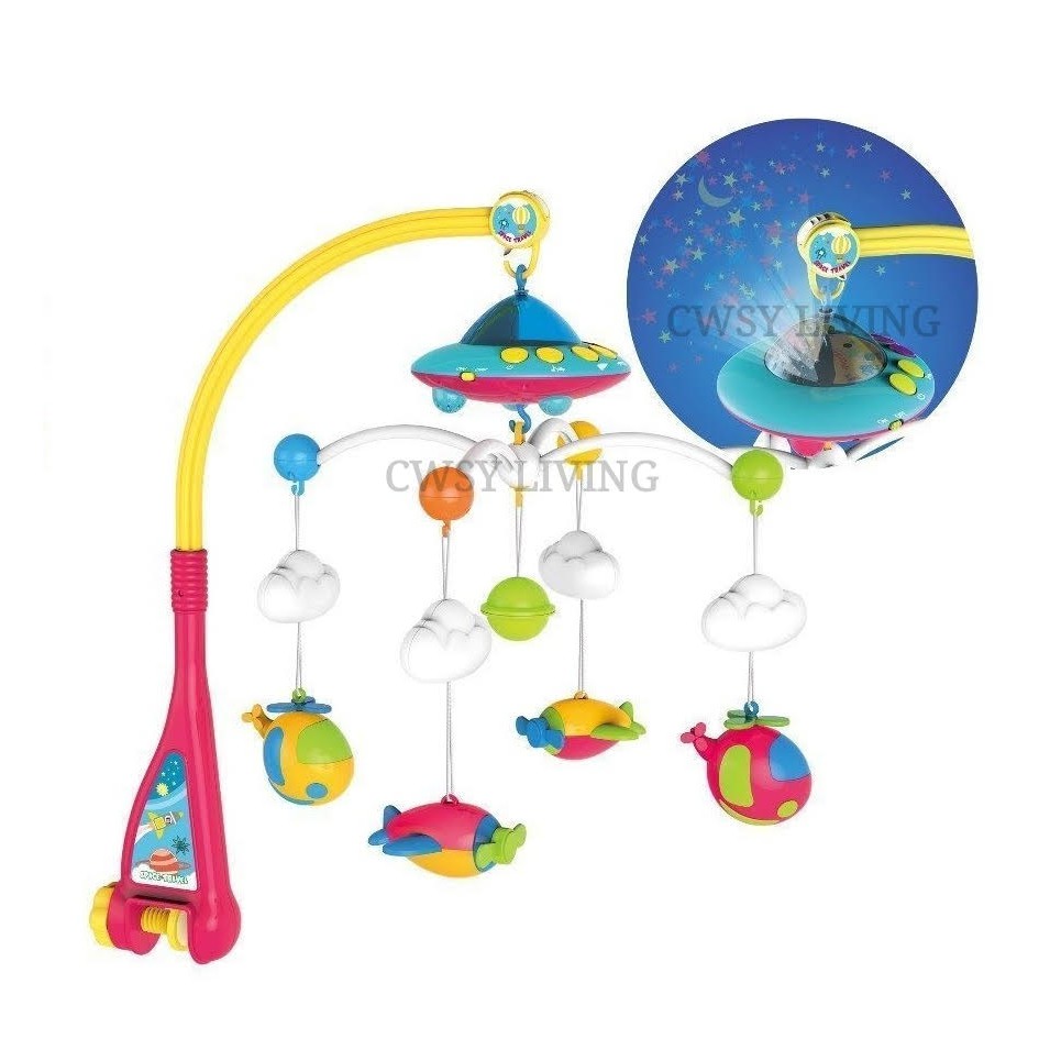 READY STOCK Baby Bed Bell Musical Mobile Crib Bed Ring Hanging Rotate ...
