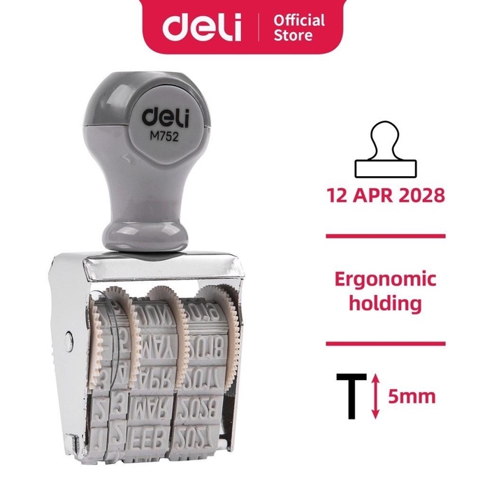 [Ready Stock] Deli Rotary Date Stamp EM75210 | Shopee Malaysia