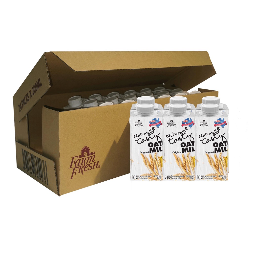 Ship Today | 1 Carton | Farm Fresh Original Oat Milk (24 packs x 200ml ...