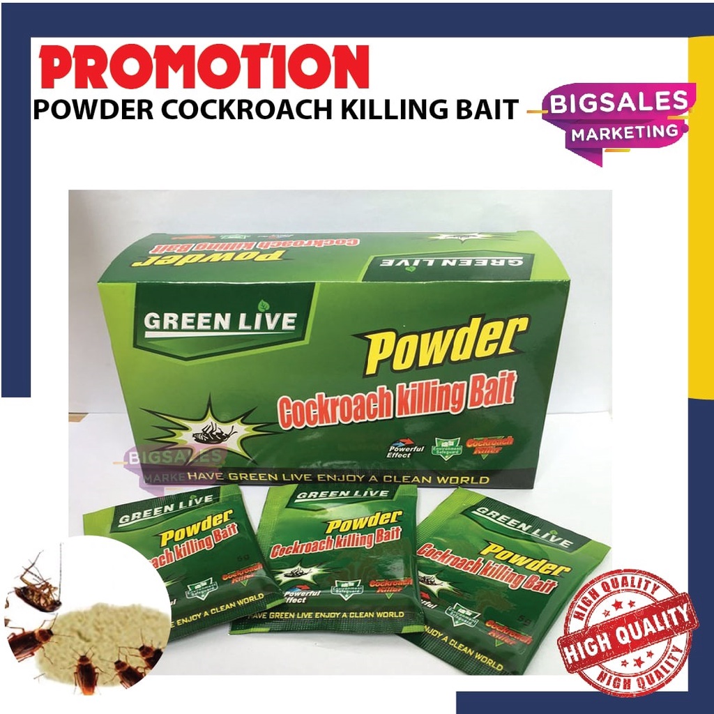 1pkt(5g) BIGSALES Powder Cockroach Killing Bait Killer Powder / Lipas ...