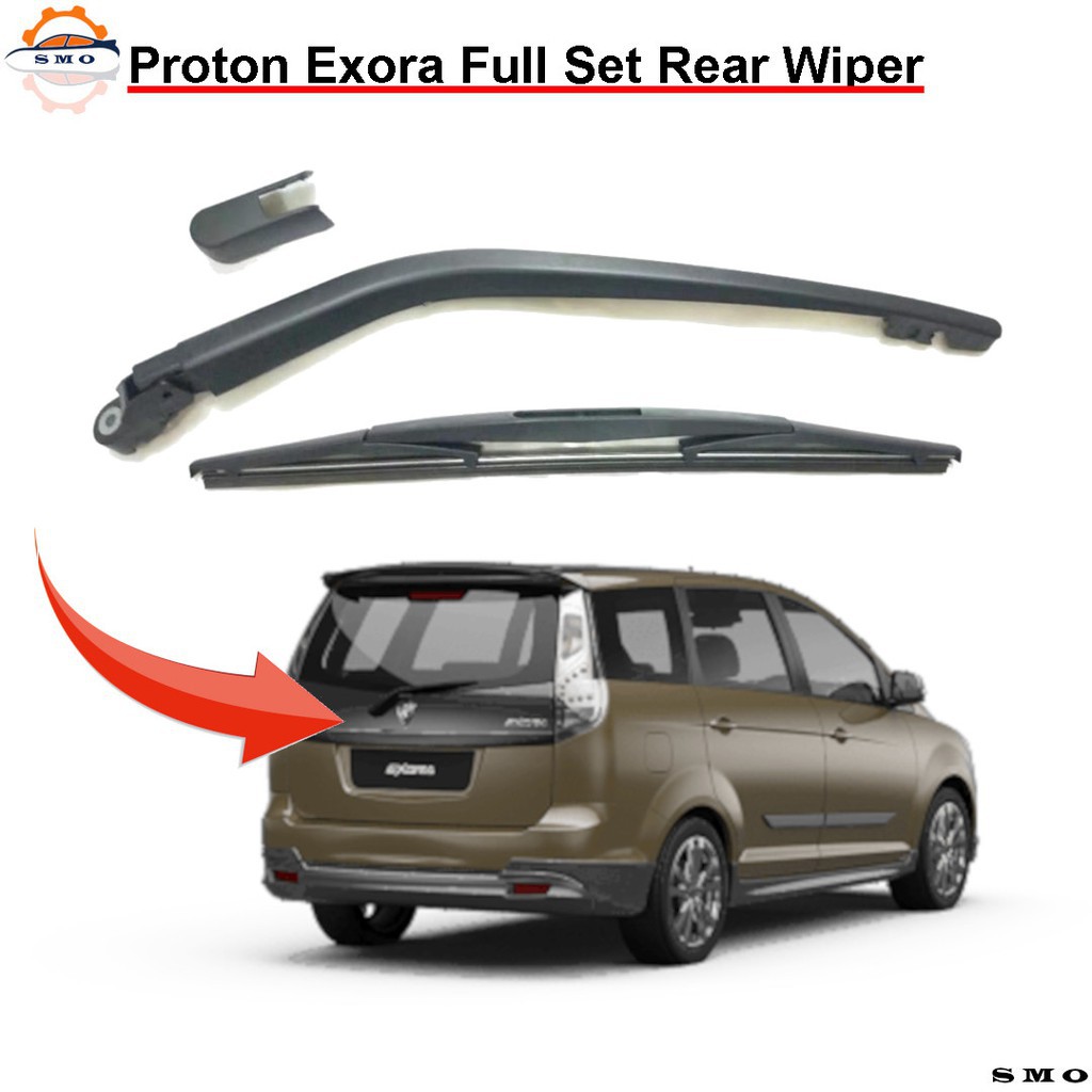 Proton Exora Rear Wiper Full Set with Wiper Arm Wiper Blade Wiper Belakang Kereta Car Spare Part ...