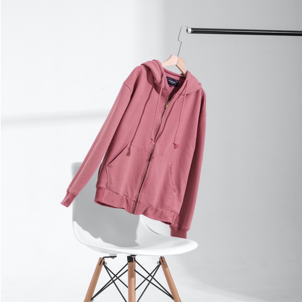 Hoodie.in Cotton Zipper Hoodie - Raspberry (Unisex) | Shopee Malaysia