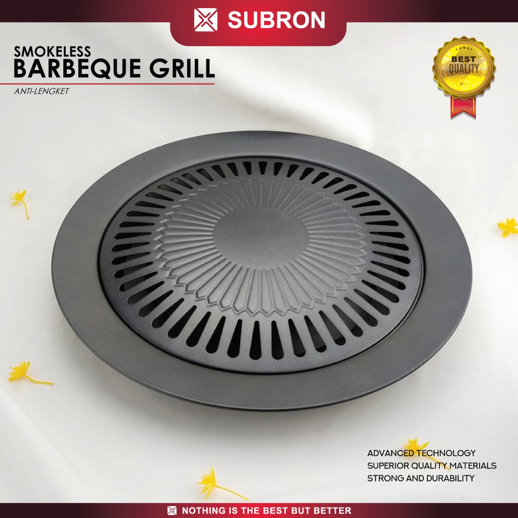 Subron Grill Pan Grill 32cm Non-Stick Barbeque BBQ Bulgogi Grill Tool ...