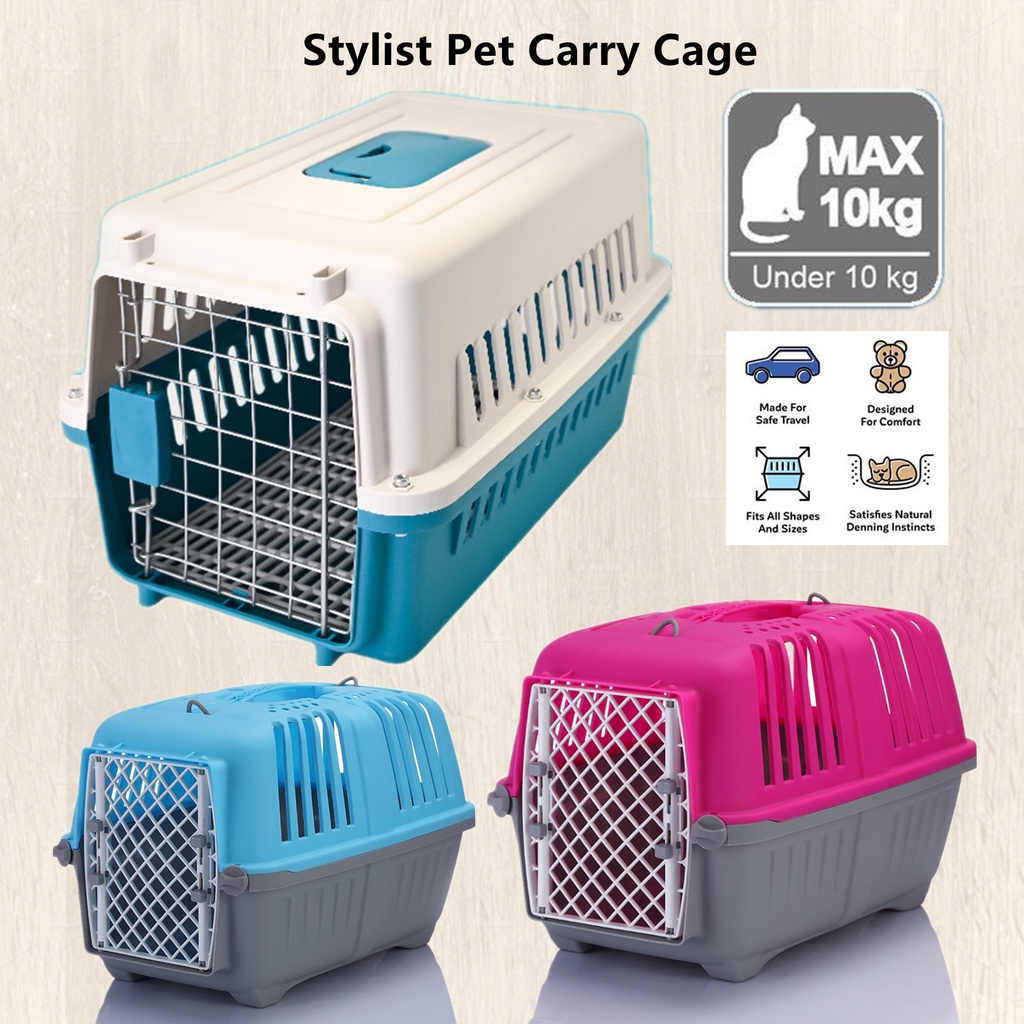 10kg Big Size Cat Carrier Dog Carrier Stylist Pet Transport Cage Kucing ...