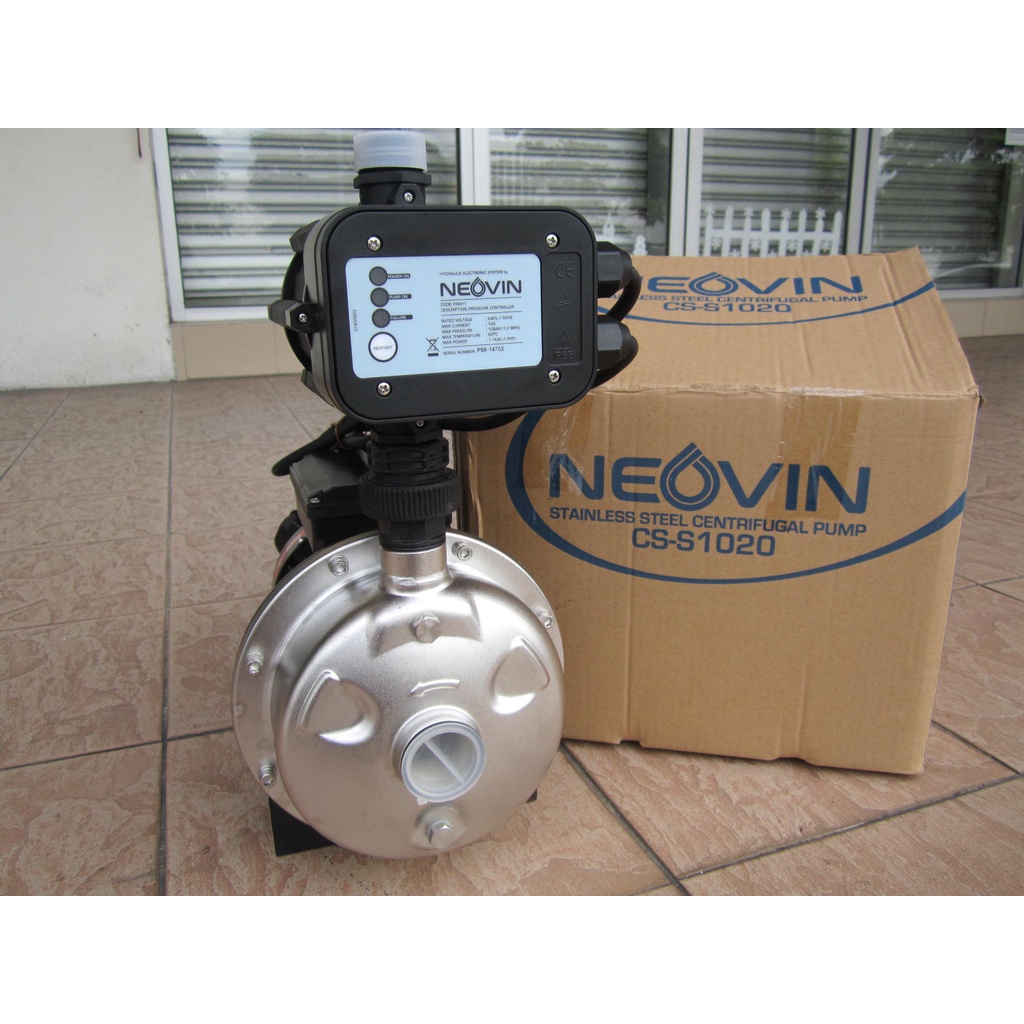 Neovin 0.75kW (1.0HP) Auto PC Stainless Steel Centrifugal Pump | Shopee ...