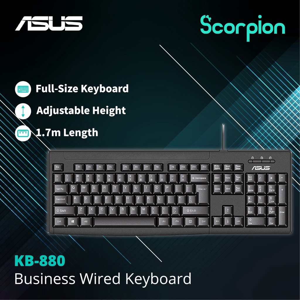 Asus KB-880 Business Wired Keyboard | Shopee Malaysia