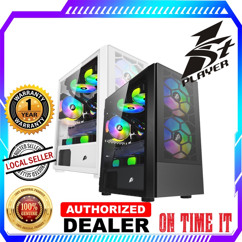 1st Player FIREBASE X4-M ARGB Gaming Casing 3 Fan RGB Mid Tower MATX ...