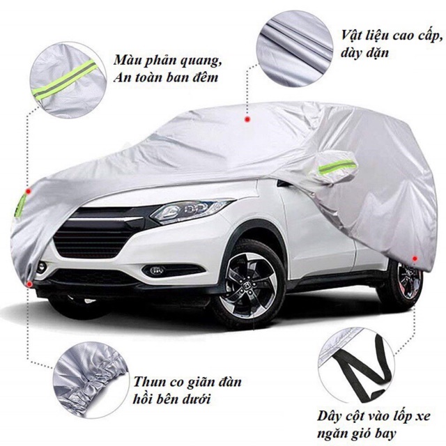 3-layer silver-coated car cover for 4 and 5-seat cars | Shopee Malaysia