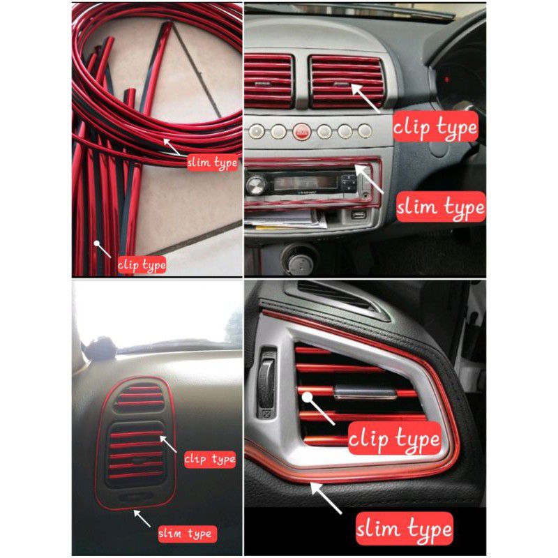 DF Car Strip Grid Decoration Line Wire Sticker lining dashboard ...