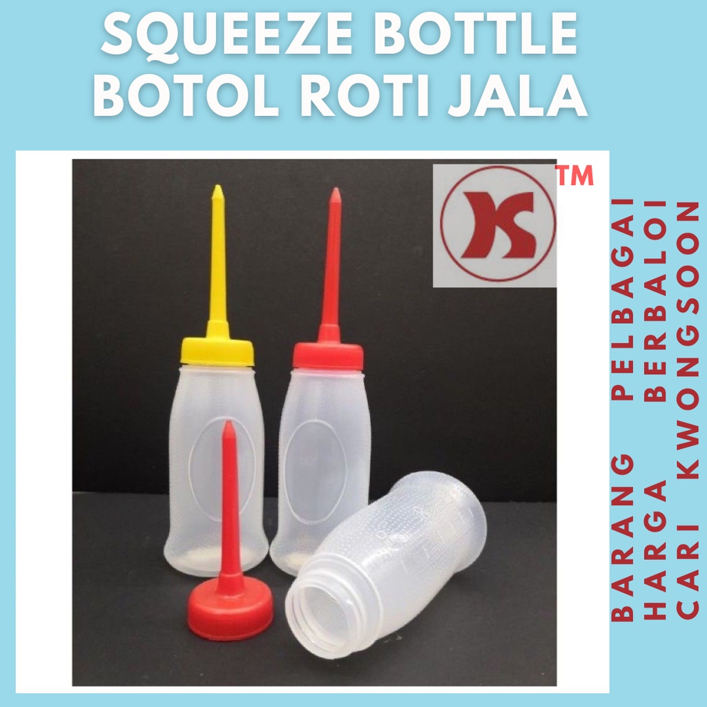 Botol Roti Jala DAUN single HOLE Plastic Squeeze Bottle / Botol Minyak ...