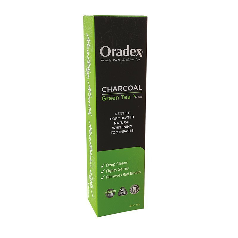 Oradex Charcoal Green Tea Whitening Toothpaste (120g) (EXP: 9/6/2025 ...