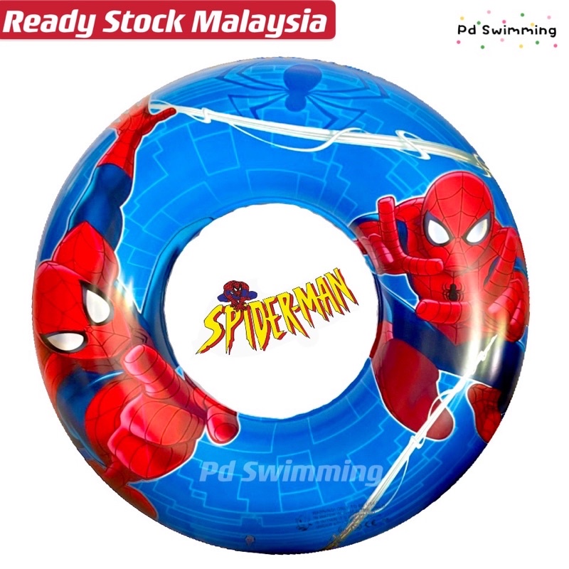 [Ready Stock]Spider man Cartoon Inflatable Swim Float Swimming Ring ...
