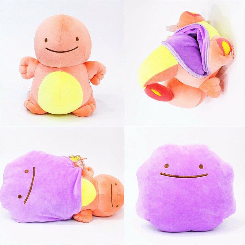 20cm Pokemon Bulbasaur Ditto Metamon Inside-Out Cushion Plush Figure ...