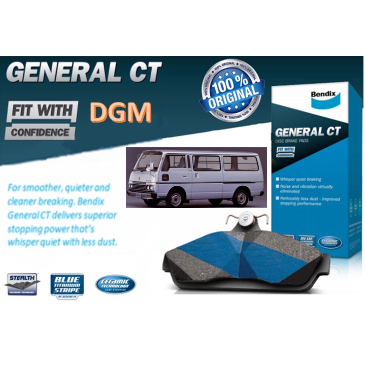 Bendix General CT Disc Brake Pad Front (DB340GCT) - Nissan Terrano TD27 ...