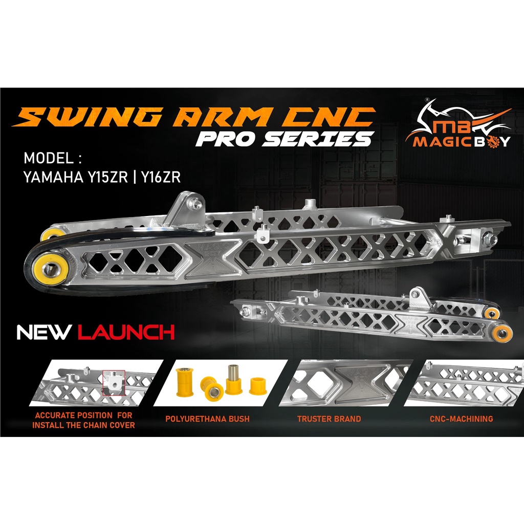 MAGIC BOY Y15 Y16 SWING ARM CNC PRO SERIES MB01 MB02 🔥🔥(EXTRA LONG 45MM -3 INCH) | Shopee Malaysia