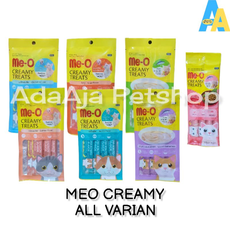 Meo CREAMY TREATS ADULT & KITTEN (15GRX4) | Adult Creamy Cat Snack ...