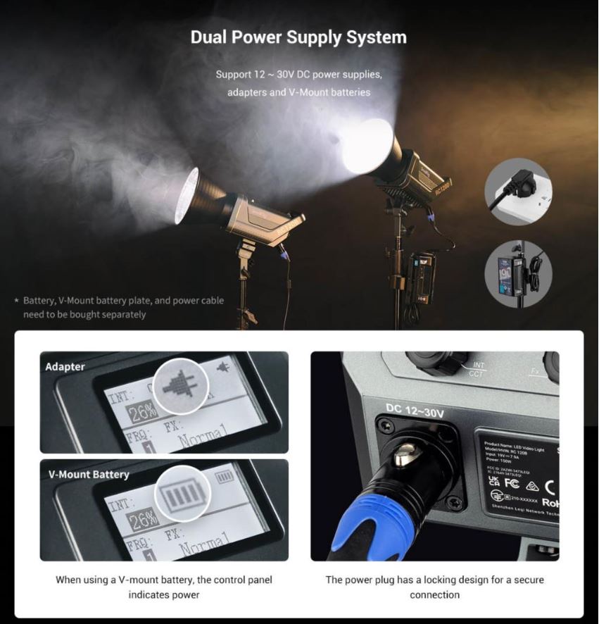 SmallRig RC120B COB LIGHT , RC120 Bi-Color Light 2700-6500K 5600KLED ...