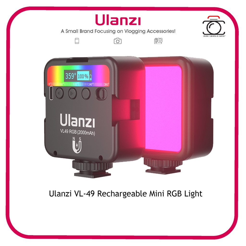 Ulanzi VL-49 Rechargeable Mini RGB Light | Shopee Malaysia