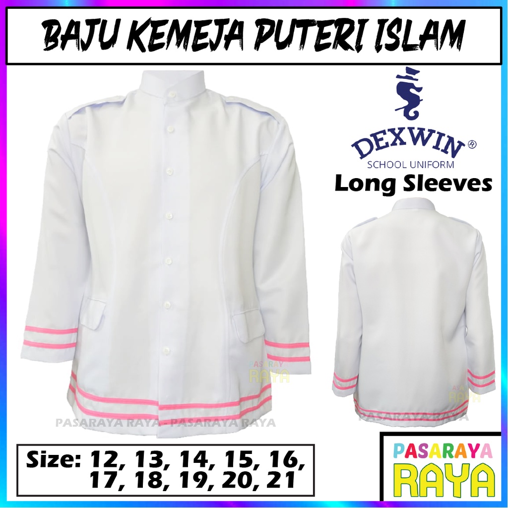 DEXWIN BAJU KEMEJA LENGAN PANJANG PUTERI ISLAM BLOUSE UNIFORM SERAGAM ...