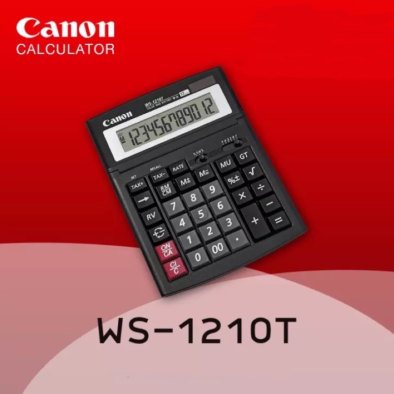 (Original)Canon Desktop Calculator WS-1210hi Black Colour Edition (WS ...