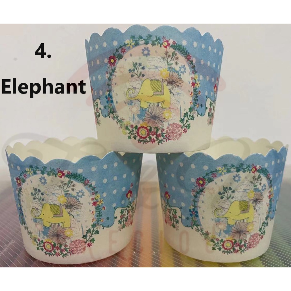 50± pcs/Roll Cartoon Plain Colour Small Paper Baking Heatproof Muffin ...