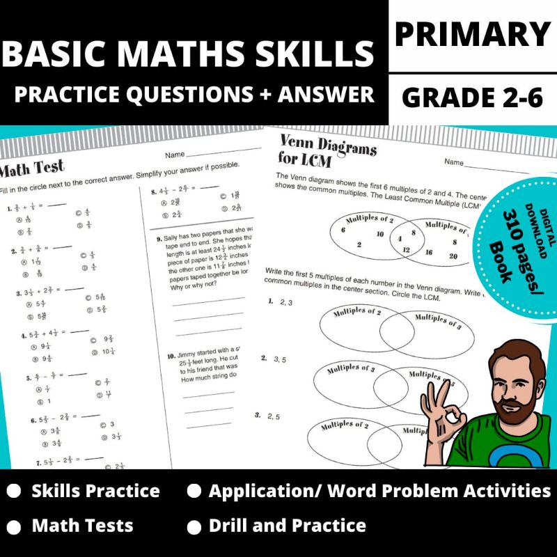M10 Basic Math SKills I Primary Grade 2 to 6 I Mathematics Practice ...