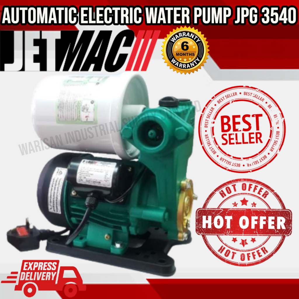 JETMAC AUTOMATIC ELECTRIC WATER PUMP (JPG3540) | Shopee Malaysia