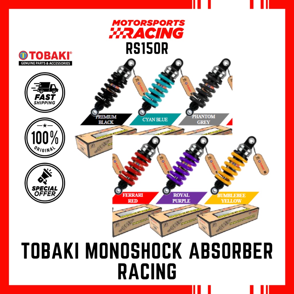 RS150R/RSX 225MM👈 TOBAKI MONOSHOCK ABSORBER RACING MONO SHOCK ABSOBER ...