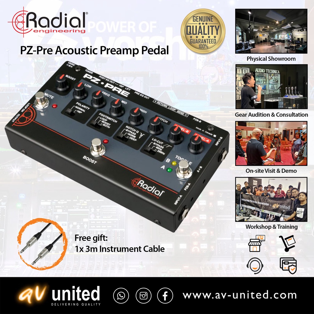 Radial Engineering PZ-Pre Acoustic Preamp Pedal | Shopee Malaysia
