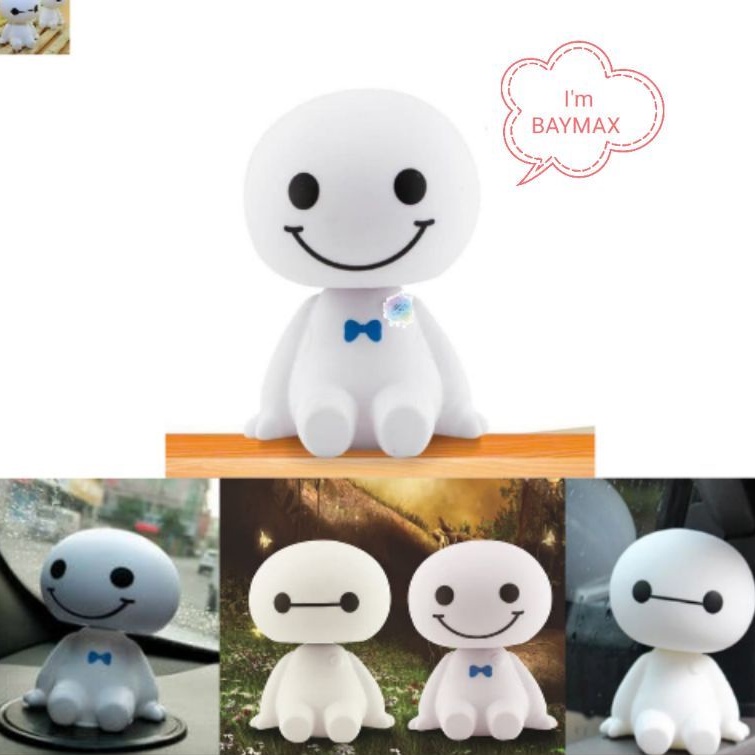 [READY STOCK] Car Interior Decoration Cartoon Baymax Robot Bobble Head ...