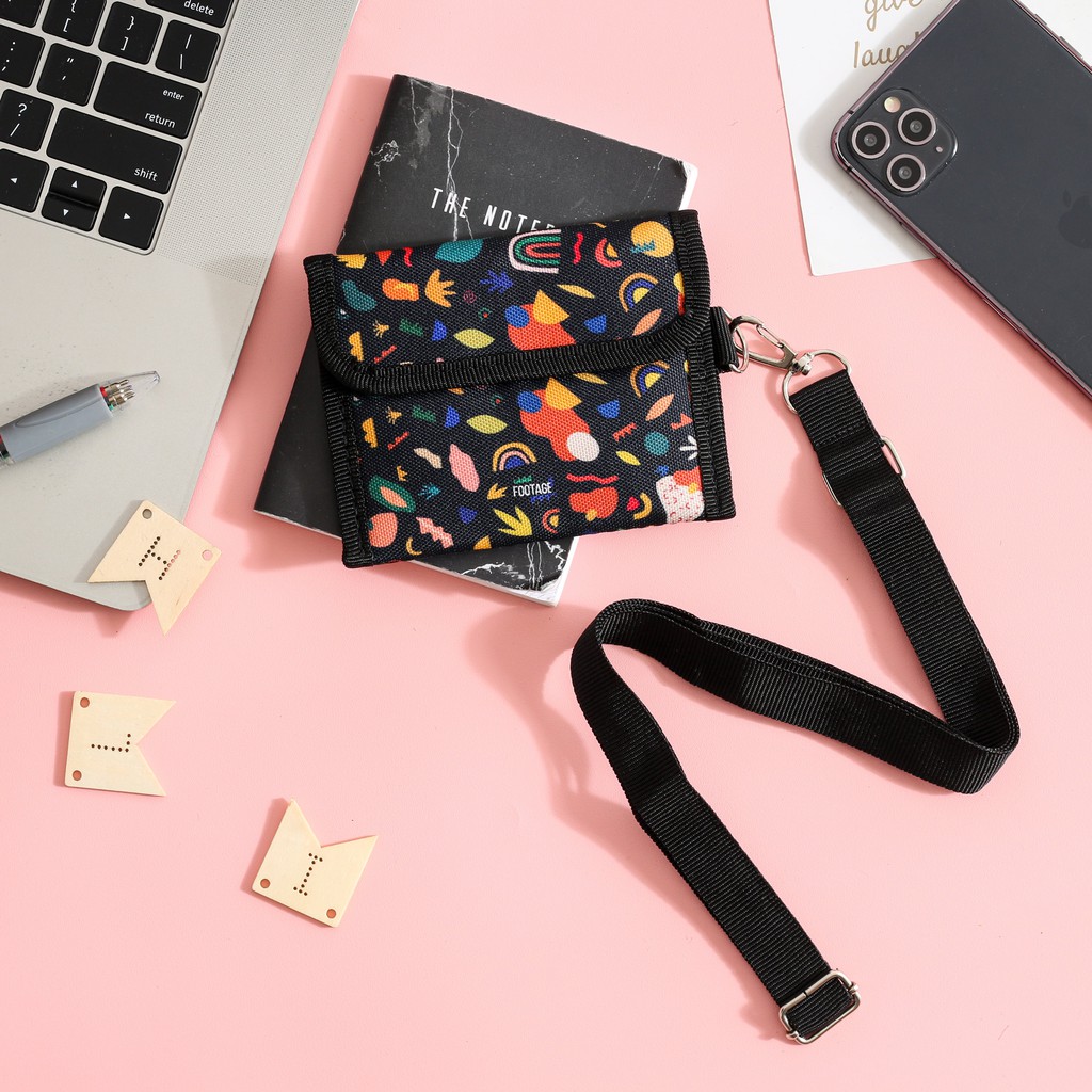 Hanging Wallet Neck Necklace Fits Many Cards TS-03 Doodle Series ...