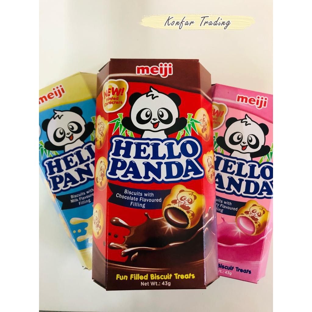 MEIJI HELLO PANDA / CHOCOLATE / STRAWBERRY / MILK / 43G | Shopee Malaysia
