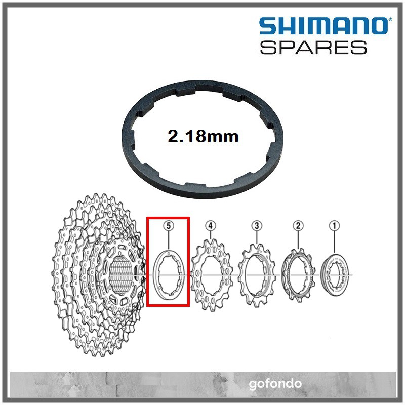 Shimano Sprocket Spacer COG SPACER - 2.18mm 11 speed | Shopee Malaysia