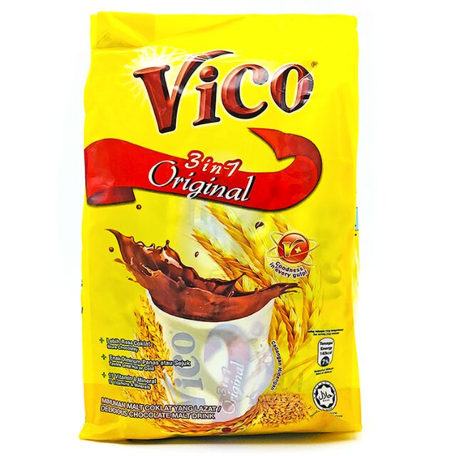 Vico 3 in 1 Original Chocolate Malt Drink 18 x 32g 100% Original ...