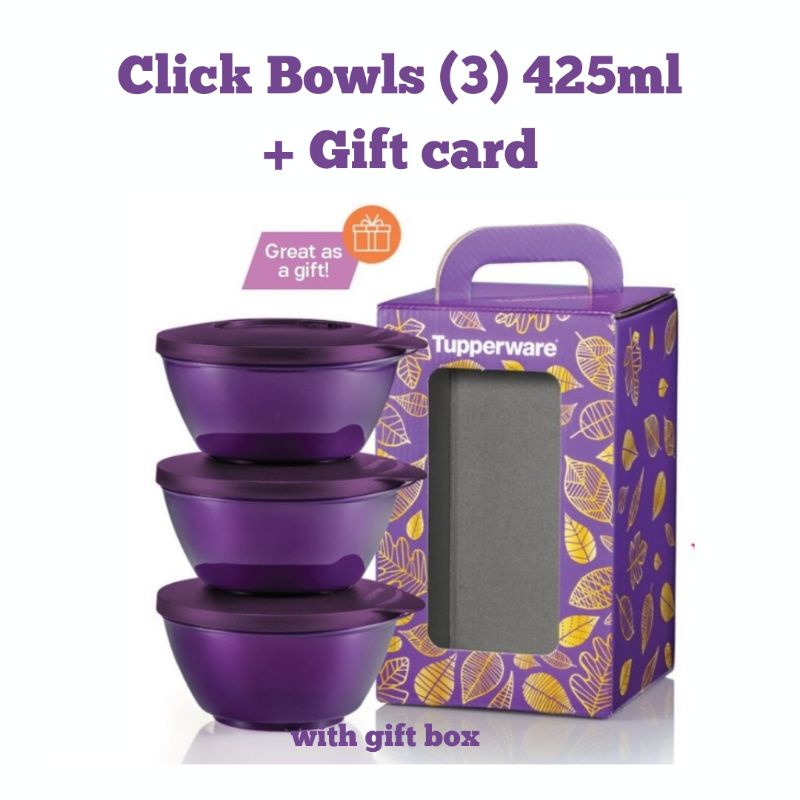 Tupperware Mini Bowls (6) 250ml OR Tupperware Click Bowls 425ml OR One ...