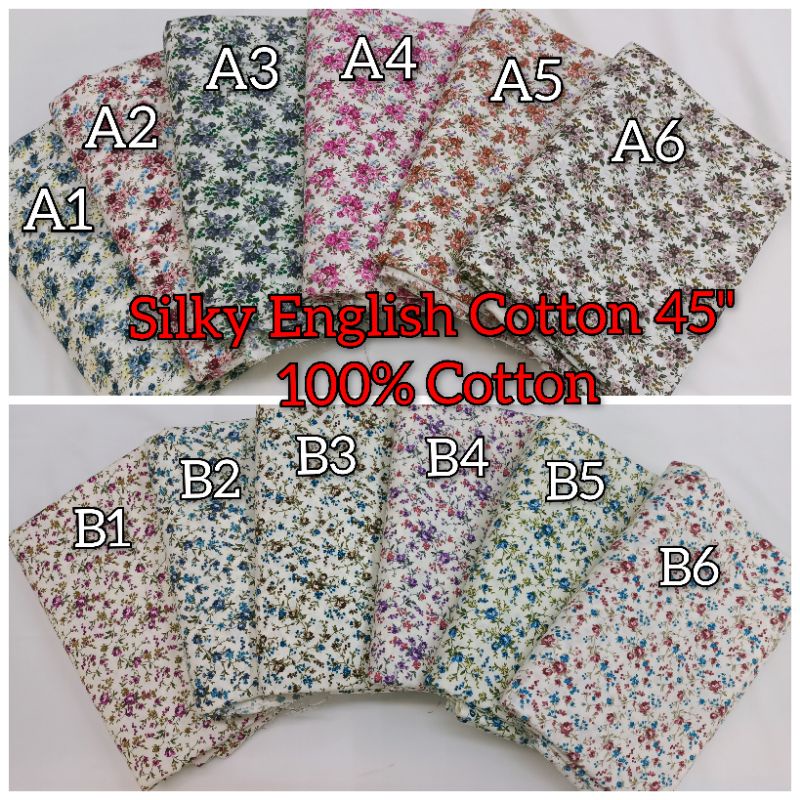 🔥NEW🔥100% Cotton / Silky English Cotton /Bidang 45" | Shopee Malaysia