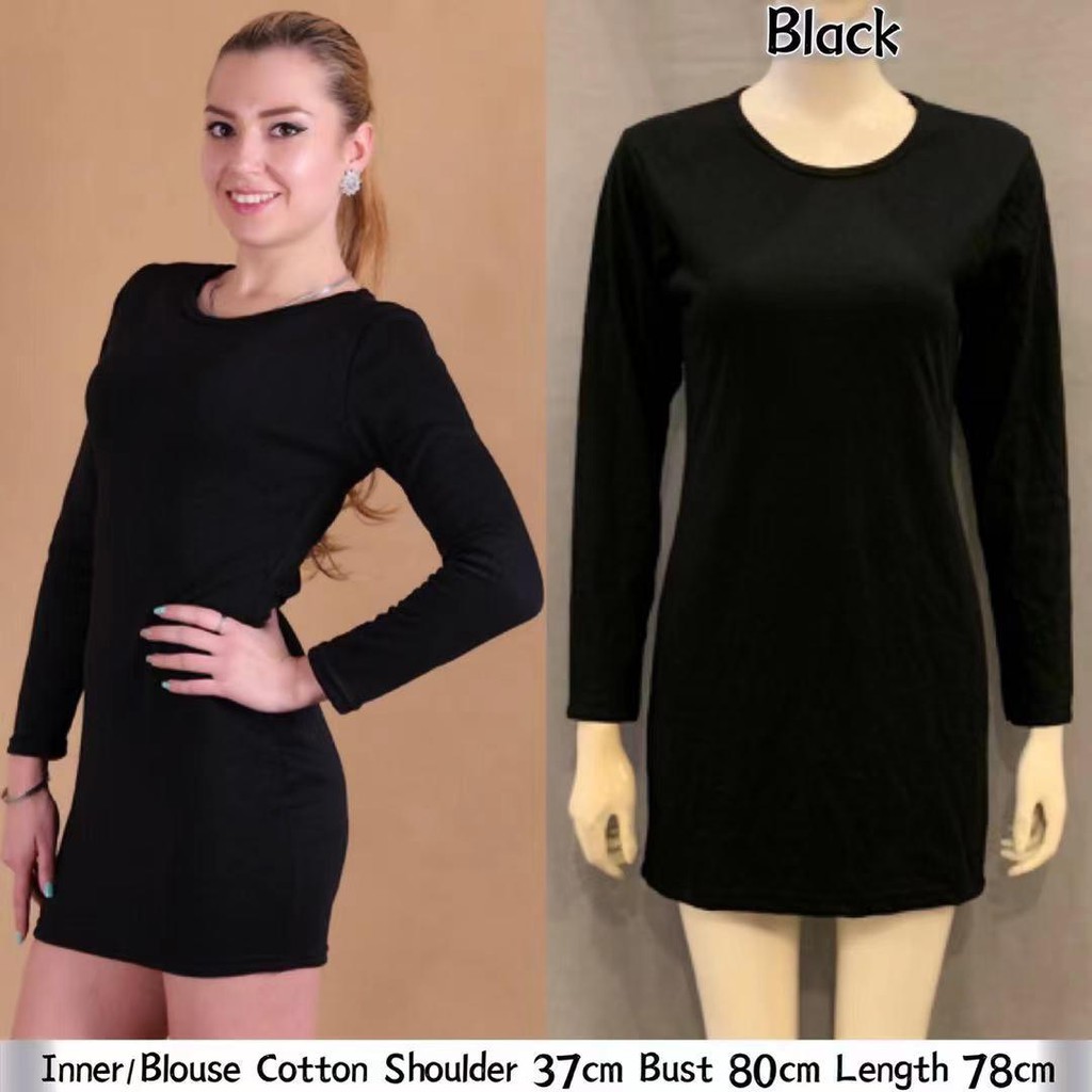 ‼️NEW COLOUR‼️ INNER BAJU LENGAN PANJANG MUSLIMAH LONG SLEEVES INNER ...