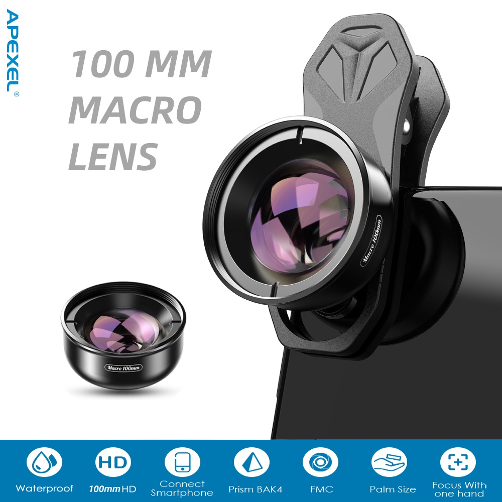 APEXEL 4K HD 100mm macro lens Professional phone camera lens+CPL filter ...