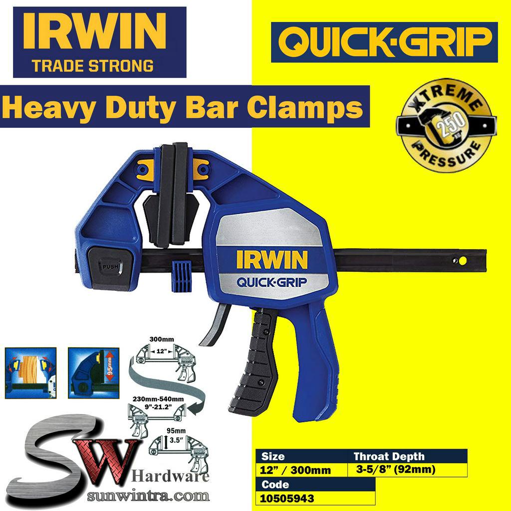 IRWIN 12"/300MM QUICK-GRIP XP600 X-TREME 272KG PRESSURE #1964712 ...