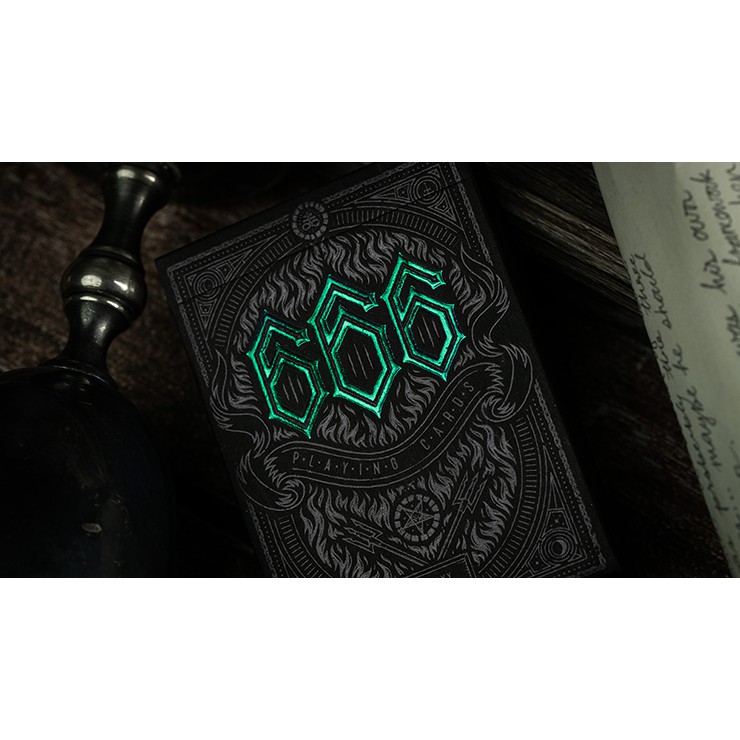 666 Emerald Green Hellfire Playing Cards by Riffle Shuffle x PNKMBC ...