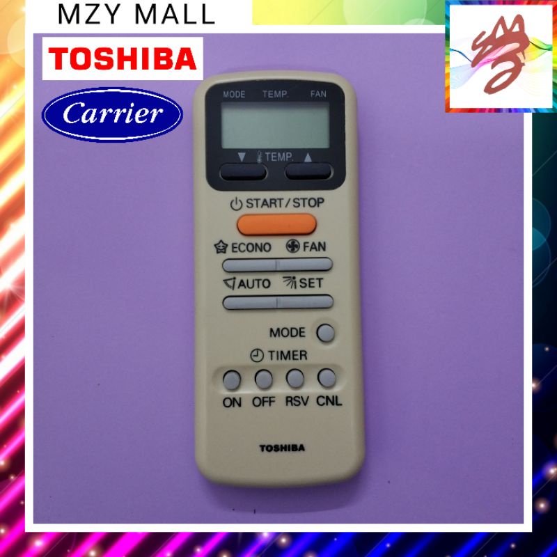 Spare Parts Toshiba/ Carrier Air Cond Remote Control Replacement Unit ...