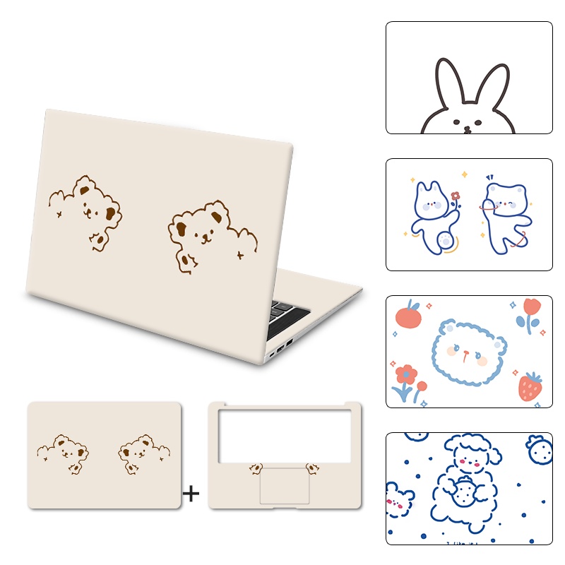 Custom Laptop Skins Plain Color Cute Cartoon Computer Decorative Decals ...