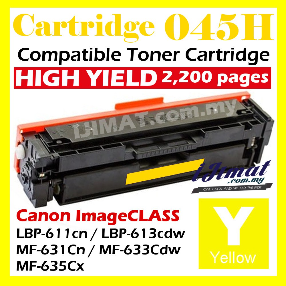 Canon Cartridge 045H 045 LBP611cn LBP611 cn LBP613cdw LBP613 cdw ...