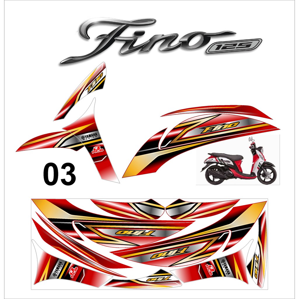 Sticker Striping Lis Variation Yamaha FINO Semi full Cool DS FN Design ...