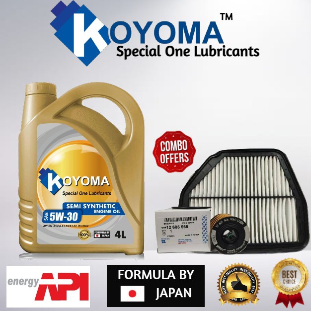 CHEVROLET CAPTIVA AIR FILTER + OIL FILTER + KOYOMA 5W30 SEMI SYNTHETIC ...