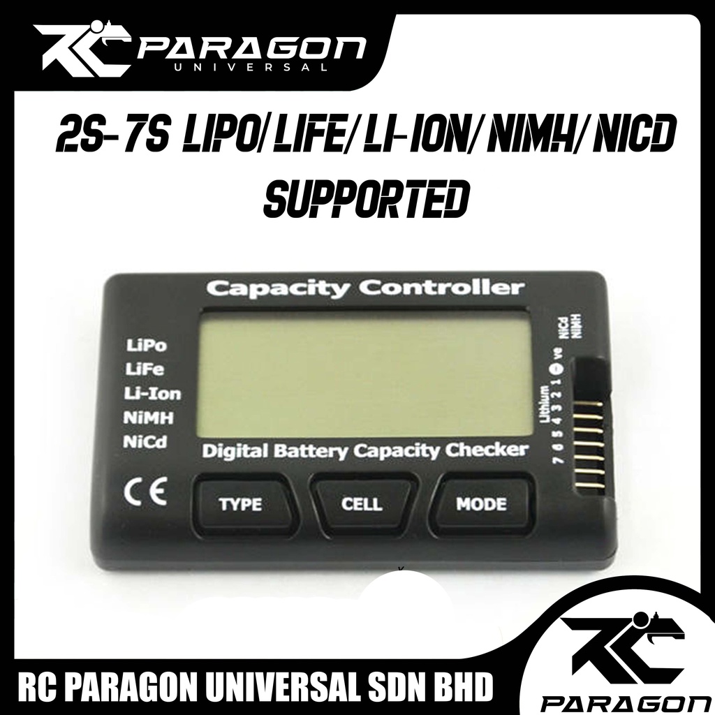 2S-7S Battery Capacity Checker Tester LiPo LiFe Li-ion NiMH NiCd ...