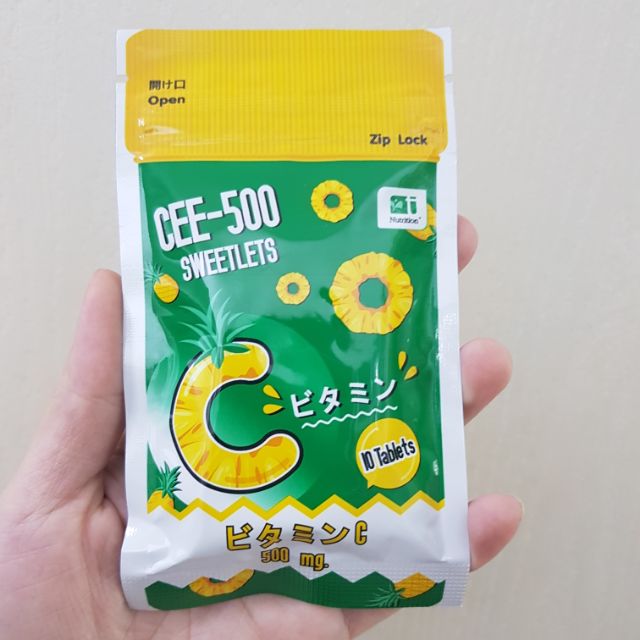 Cee-500 sweetles Vitamin C 500mg 10 Tablets Per Pack. | Shopee Malaysia